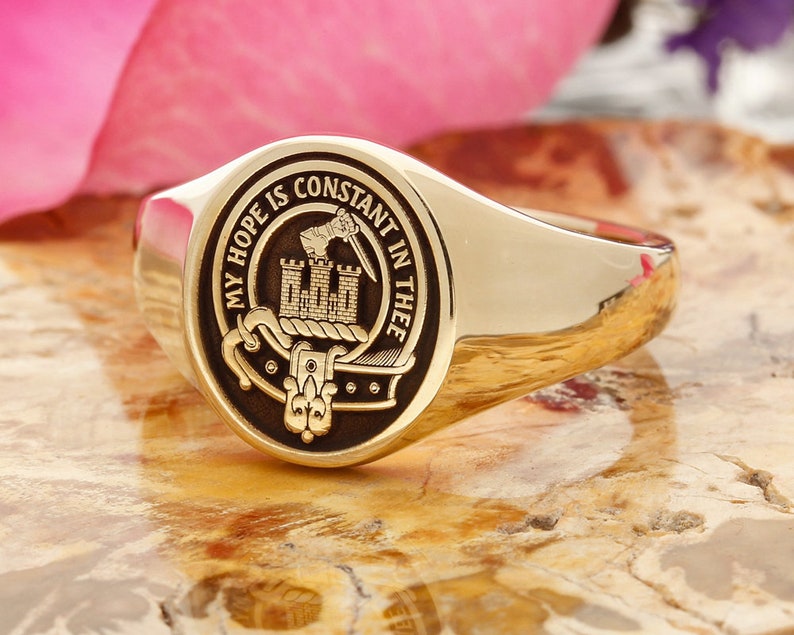 Hunter Scottish Clan Crest Signet Ring Silver or Gold - Etsy