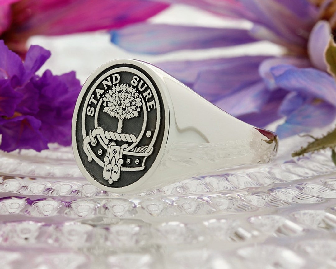 Anderson Scottish Clan Engraved Signet Ring | Sterling Silver | Family ...