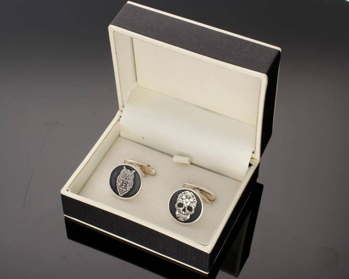 Edinburgh Castle Scotland Silver Cufflinks Laser Engraved and | Etsy