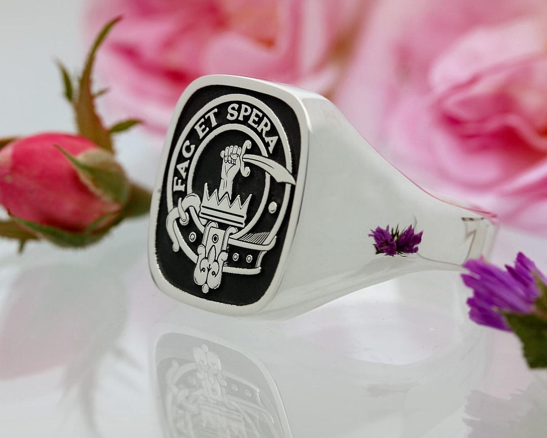 Matheson Scottish Clan Crest Signet Ring | Family Crest Ring | Coat of ...