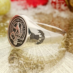 Graham Scottish Clan Signet Ring Ne Oublie Sterling Silver Handmade and ...