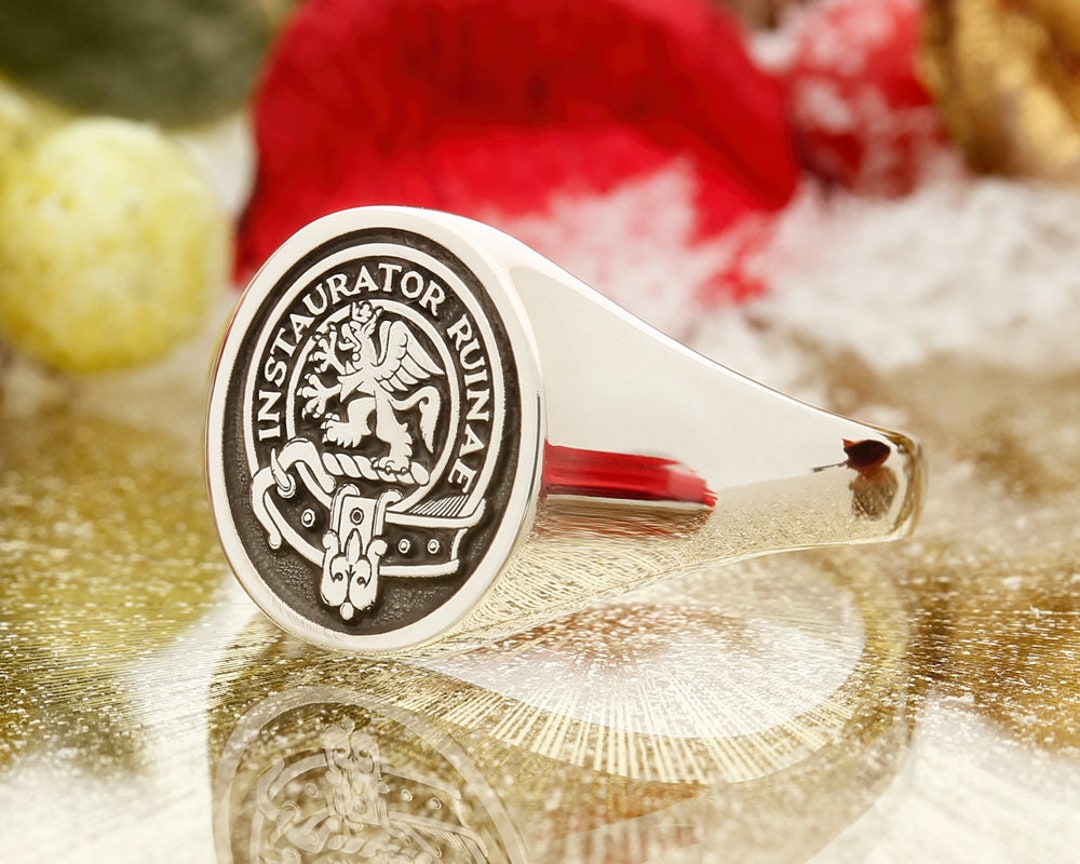 Forsyth Scottish Clan Signet Ring, All Ring Sizes - Silver Handmade and ...