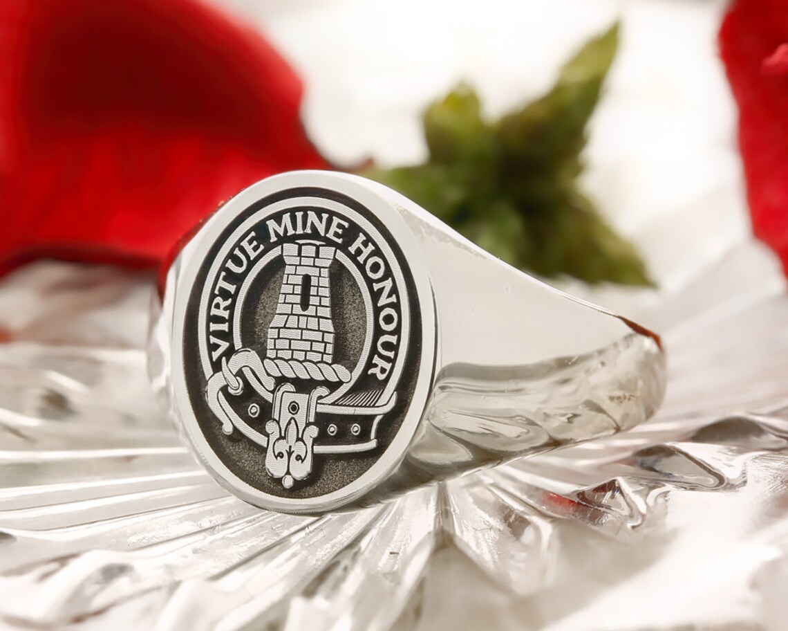 Maclean Scottish Clan Crest Signet Ring Silver Hallmarked - Etsy