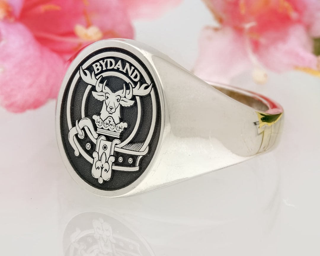 Gordon Scottish Clan Crest Signet Ring Bydand Silver - Etsy