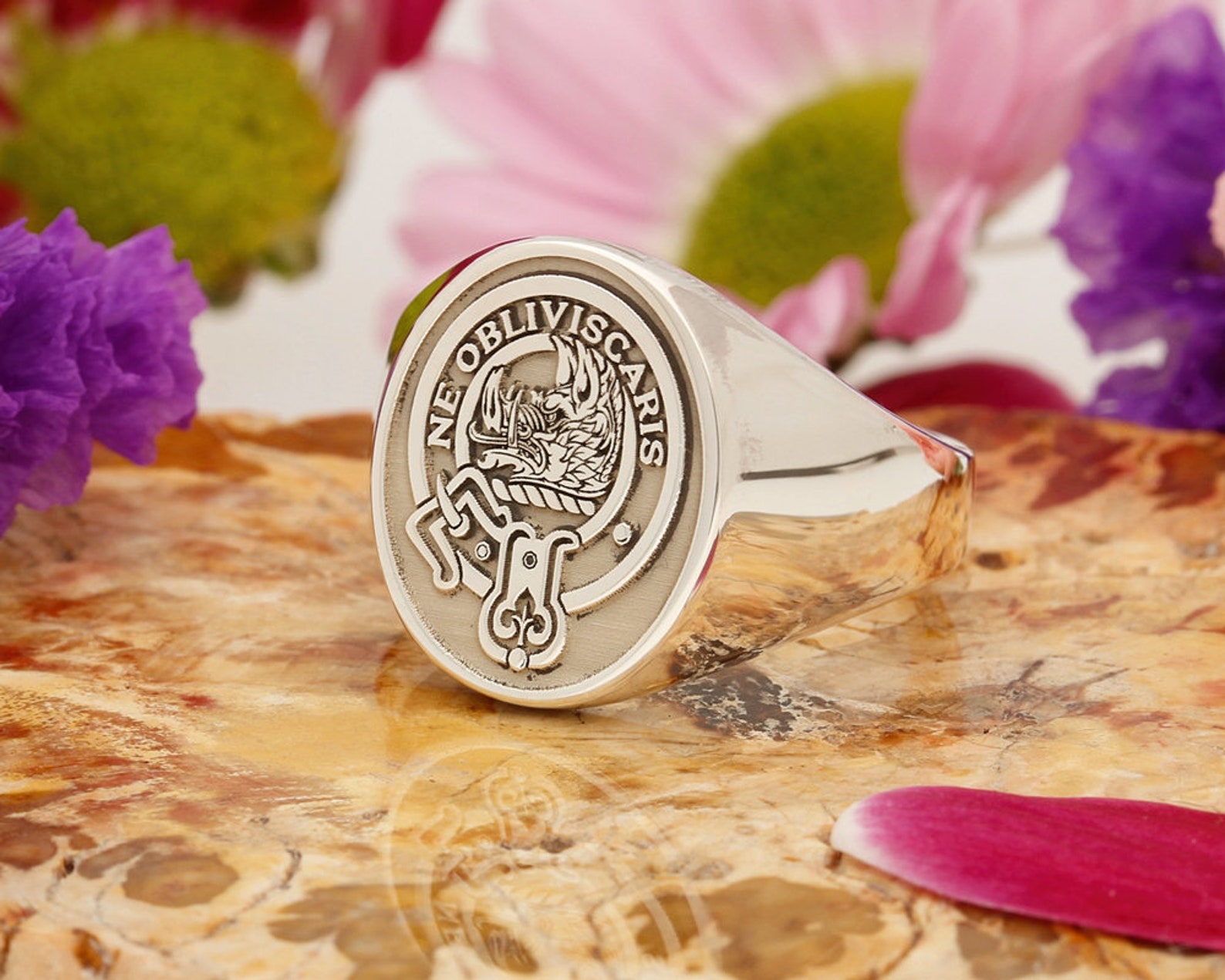 Scottish Clan Signet Ring All Clans Sterling Silver - Etsy