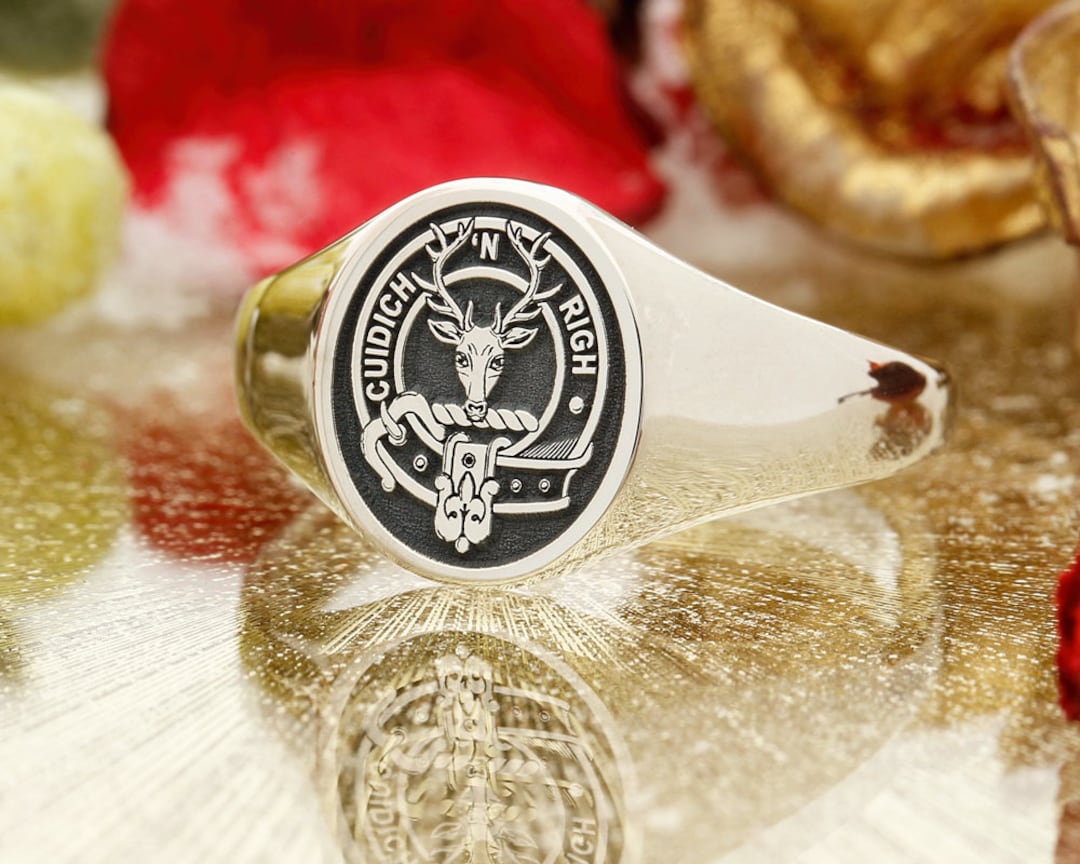 Mackenzie of Seaforth Scottish Clan Signet Ring, Silver Handmade and ...
