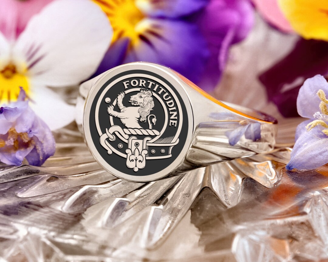 Moubray Scottish Clan Crest Signet Ring, Silver or 9ct Gold Handmade ...