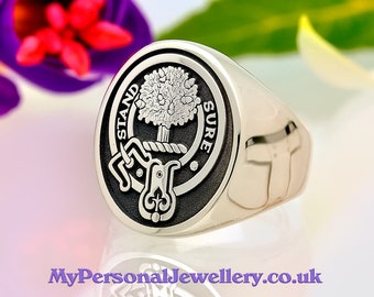 Macpherson Scottish Clan Signet Ring Silver Handmade and | Etsy