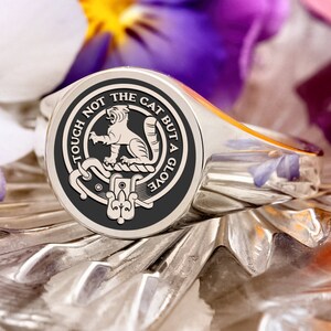 Macpherson Scottish Clan Signet Ring Silver Handmade and - Etsy UK