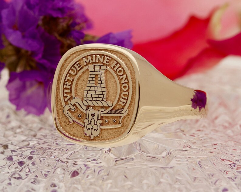 Macpherson Scottish Clan Signet Ring Silver Handmade and - Etsy