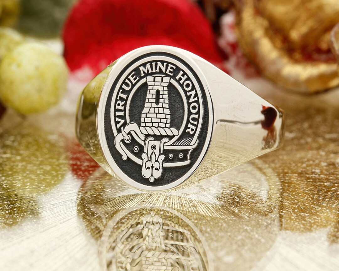 Maclean Scottish Clan Crest Signet Ring Silver Hallmarked - Etsy