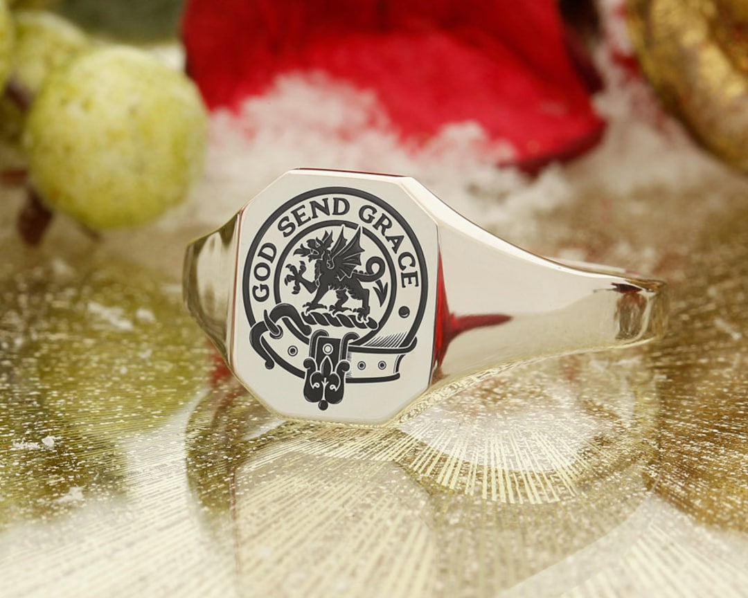 Crichton Scottish Clan Signet Ring- Sterling Silver Handmade and Laser ...