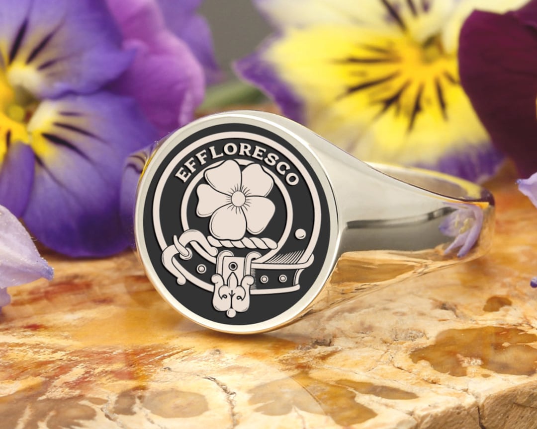 Cairns Scottish Clan Crest Signet Ring, Silver or 9ct Gold Handmade and ...