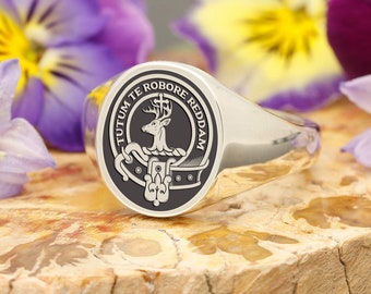 Hunter Scottish Clan Crest Signet Ring Silver or Gold - Etsy