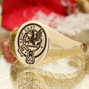 Gordon Scottish Clan Crest Signet Ring Bydand Silver - Etsy