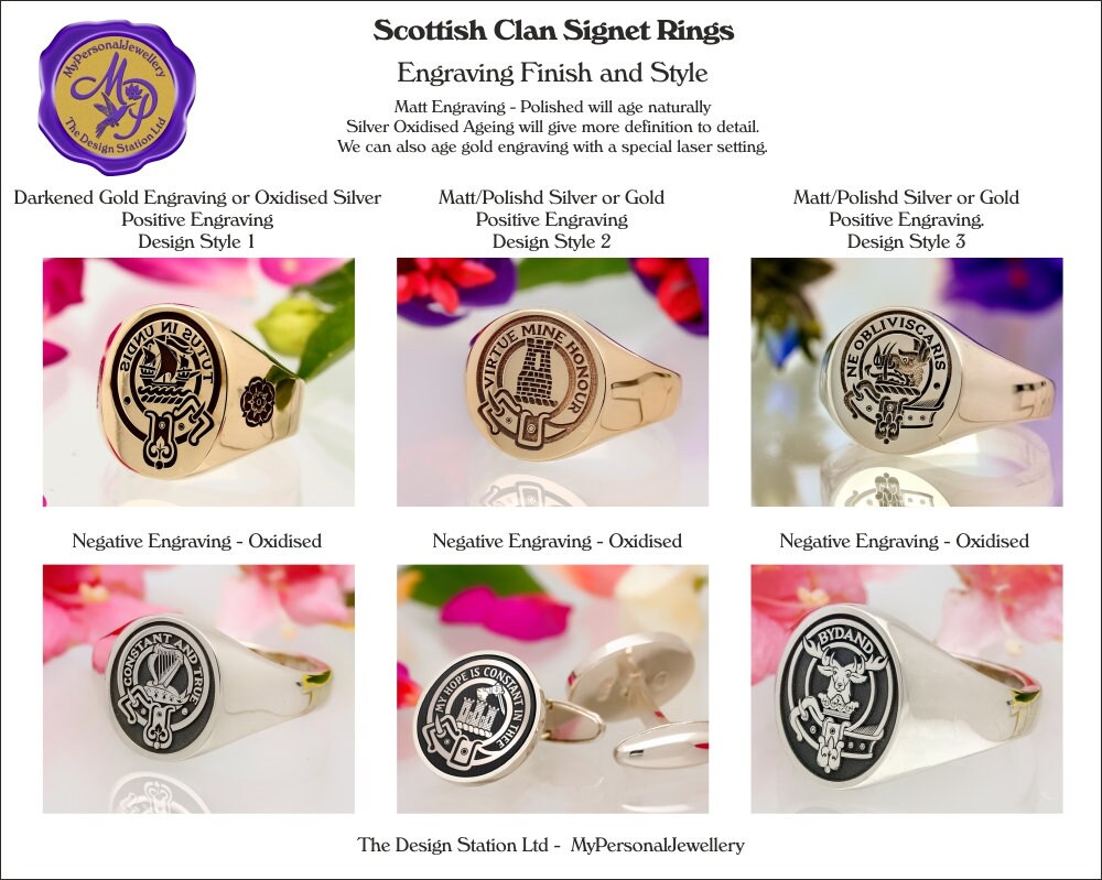 Macpherson Scottish Clan Signet Ring Silver Handmade and - Etsy UK