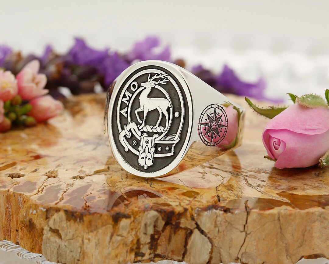 Scott Scottish Clan Signet Ring ( Amo ) Silver Hallmarked Handmade and ...