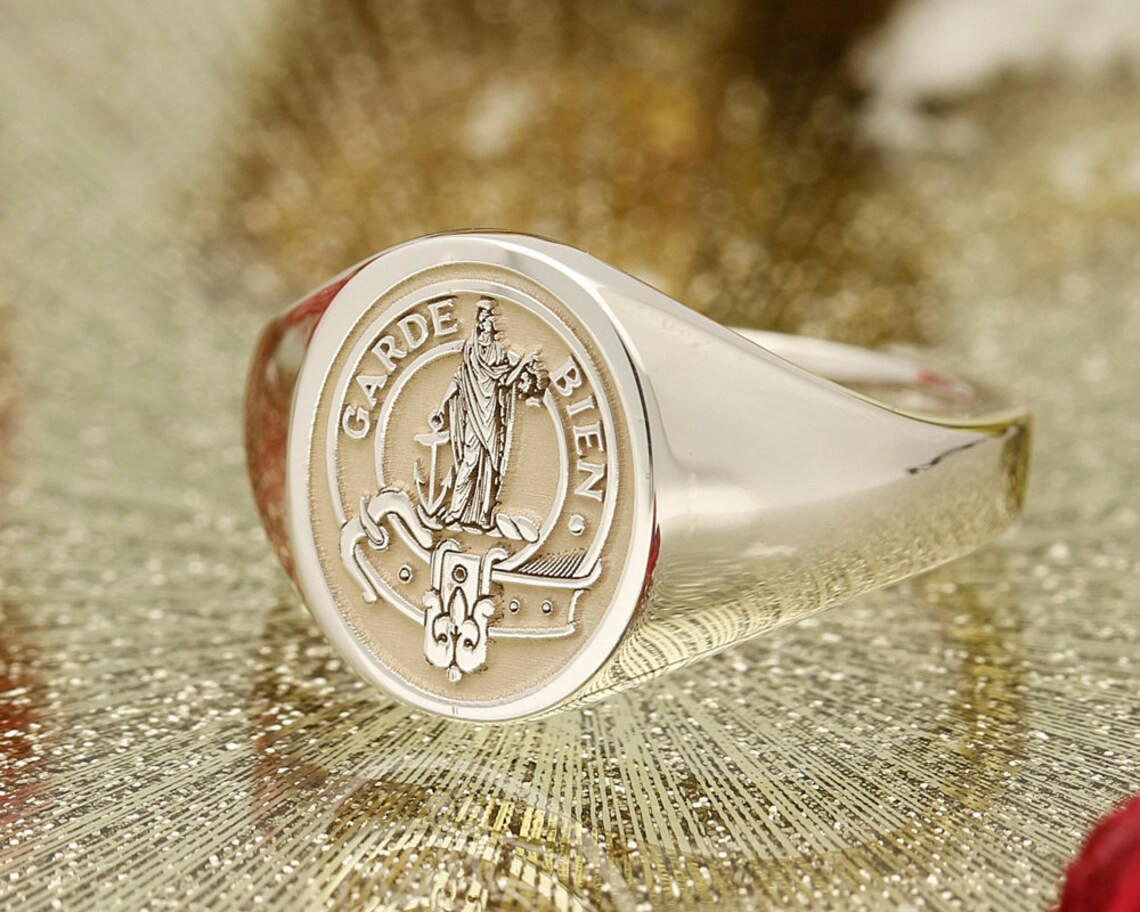 Murphy Claddagh Family Crest Signet Ring, Sterling Silver or 9ct Gold ...