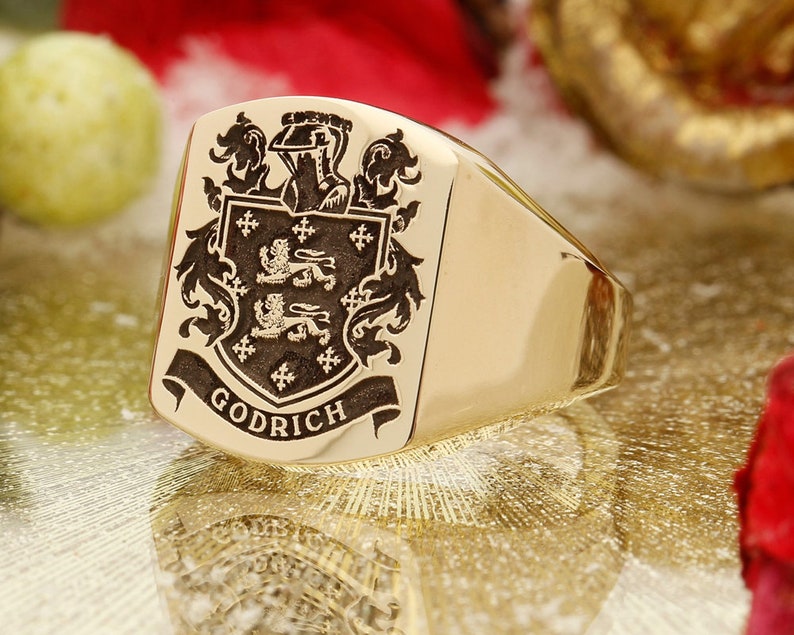 Murphy Claddagh Family Crest Signet Ring Sterling Silver or - Etsy