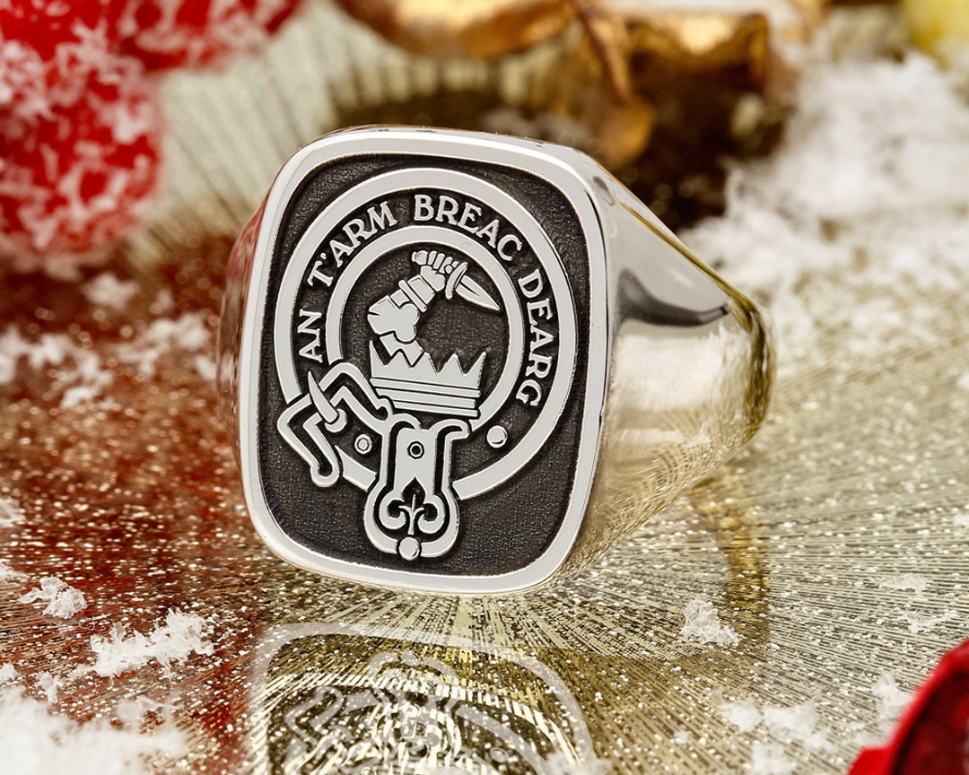 Scottish Clan Signet Ring HS39 Radial 15x18mm All Designs Available ...