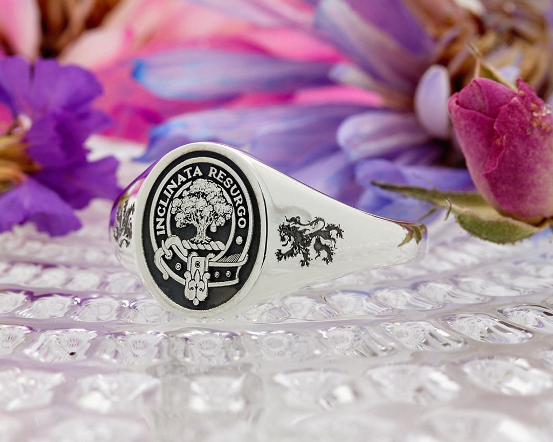 Cooper Scottish Clan Engraved Signet Ring | Sterling Silver | Family ...