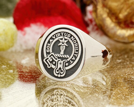 Henderson Scottish Clan Signet Ring All Ring Sizes Sterling | Etsy