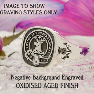 Matheson Scottish Clan Crest Signet Ring | Family Crest Ring | Coat of ...