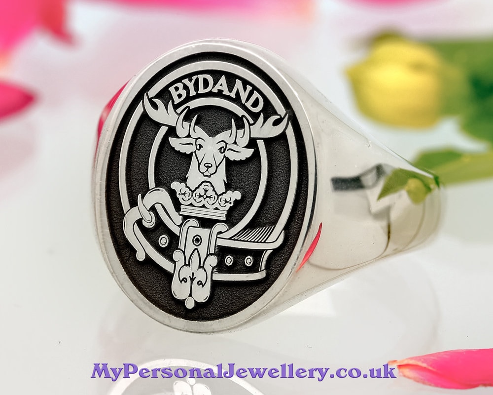 Gordon Scottish Clan Crest Signet Ring Bydand Silver - Etsy UK