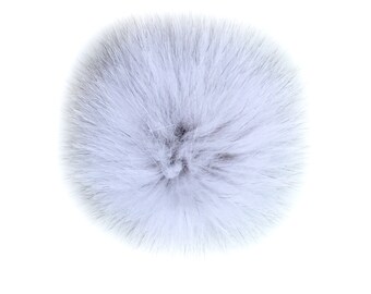 Blue Fox Pom Pom Authentic Genuine Fox Fur Pompom Natural - Etsy