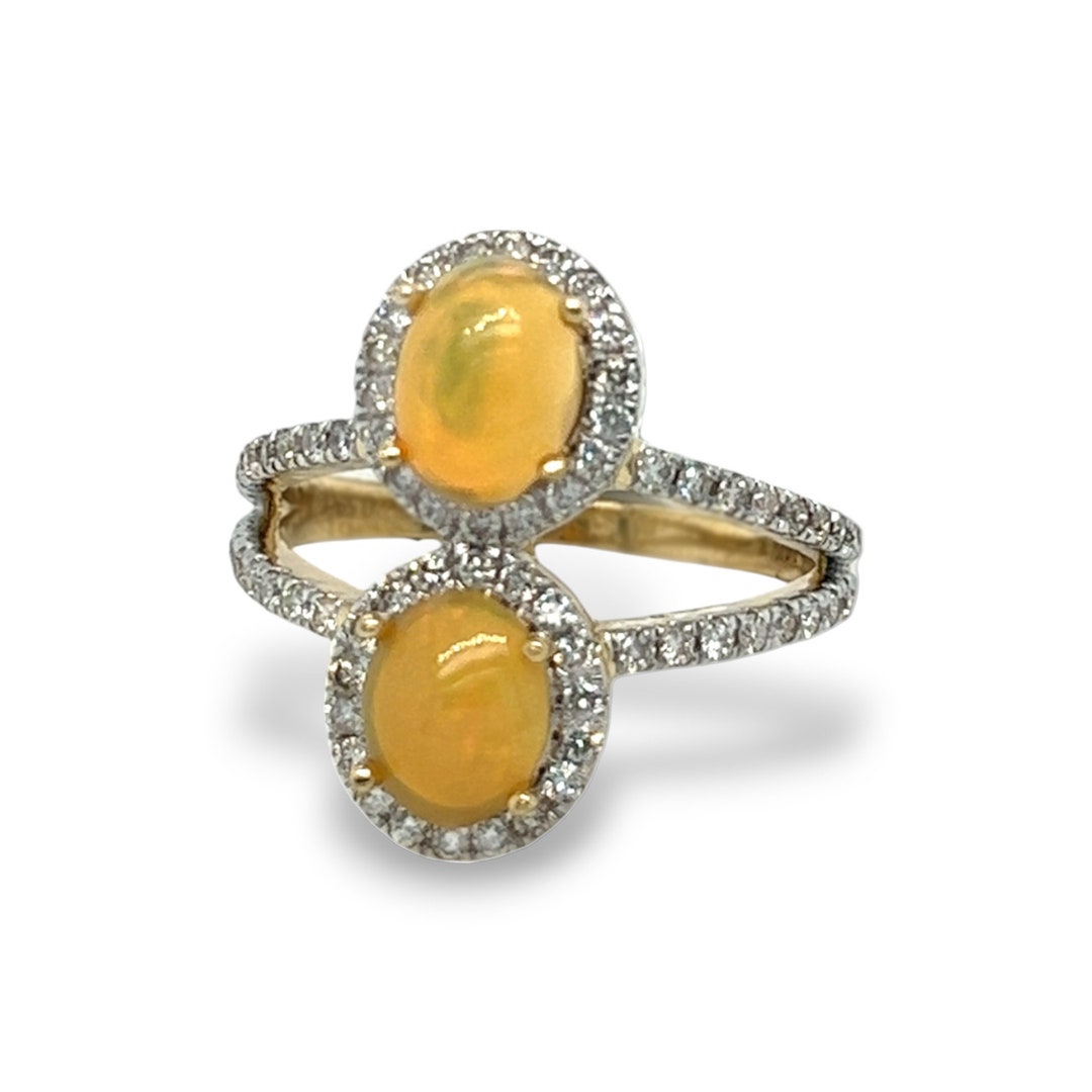 Dual Jelly Opal Ring - Etsy