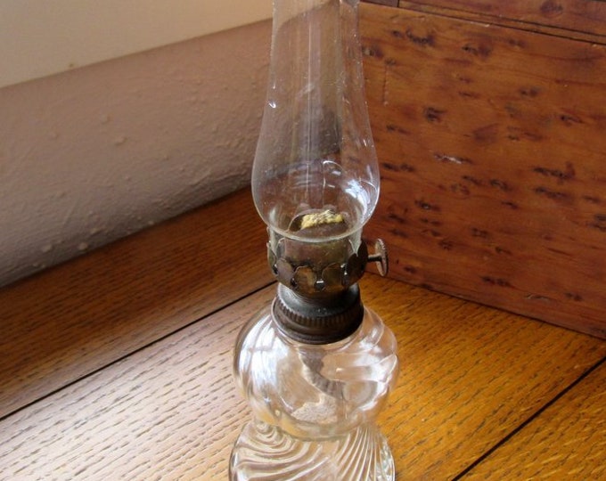 Glass Miniature Oil Lamp 1940s Acorn P&A Mfg Co. Vintage Farmhouse ...