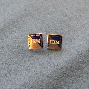 IBM Cuff Links Hundred Percent Club 1967, 1968 Vintage 10K - Etsy