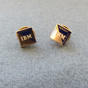 IBM Cuff Links Hundred Percent Club 1967, 1968 Vintage 10K - Etsy
