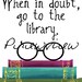 When in Doubt Go to the Library Printable and Poster - Etsy Canada