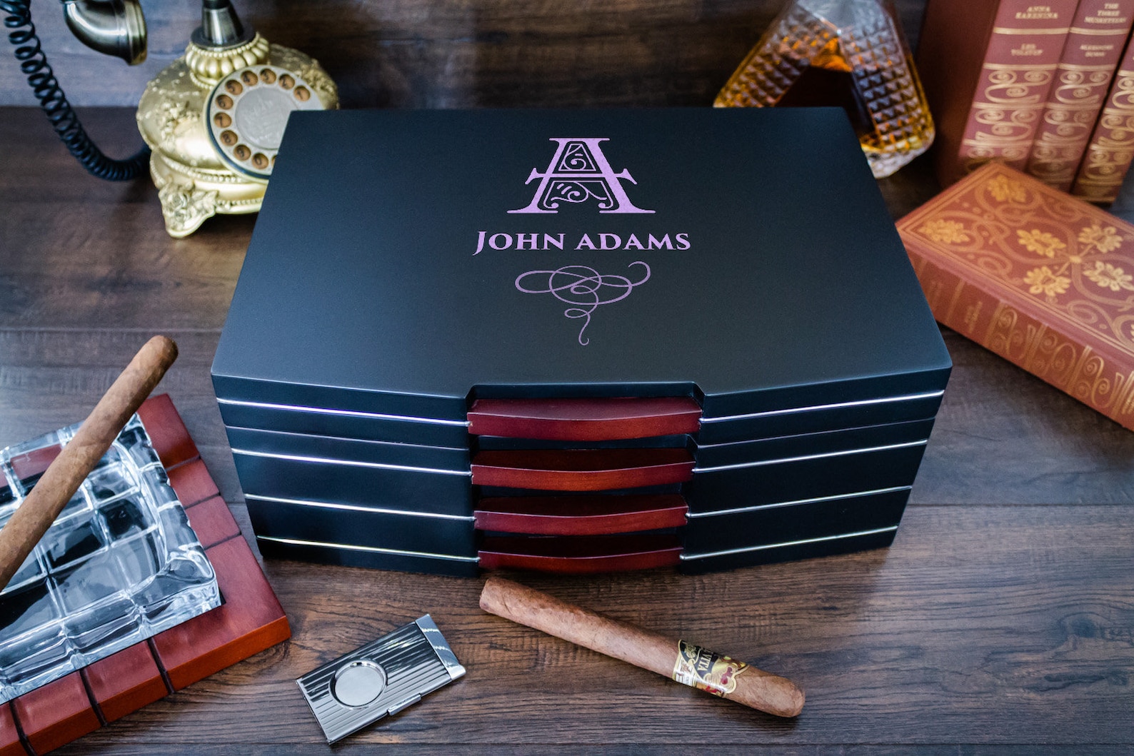 Personalized Cigar Humidor Box With Optional Accessories - Etsy