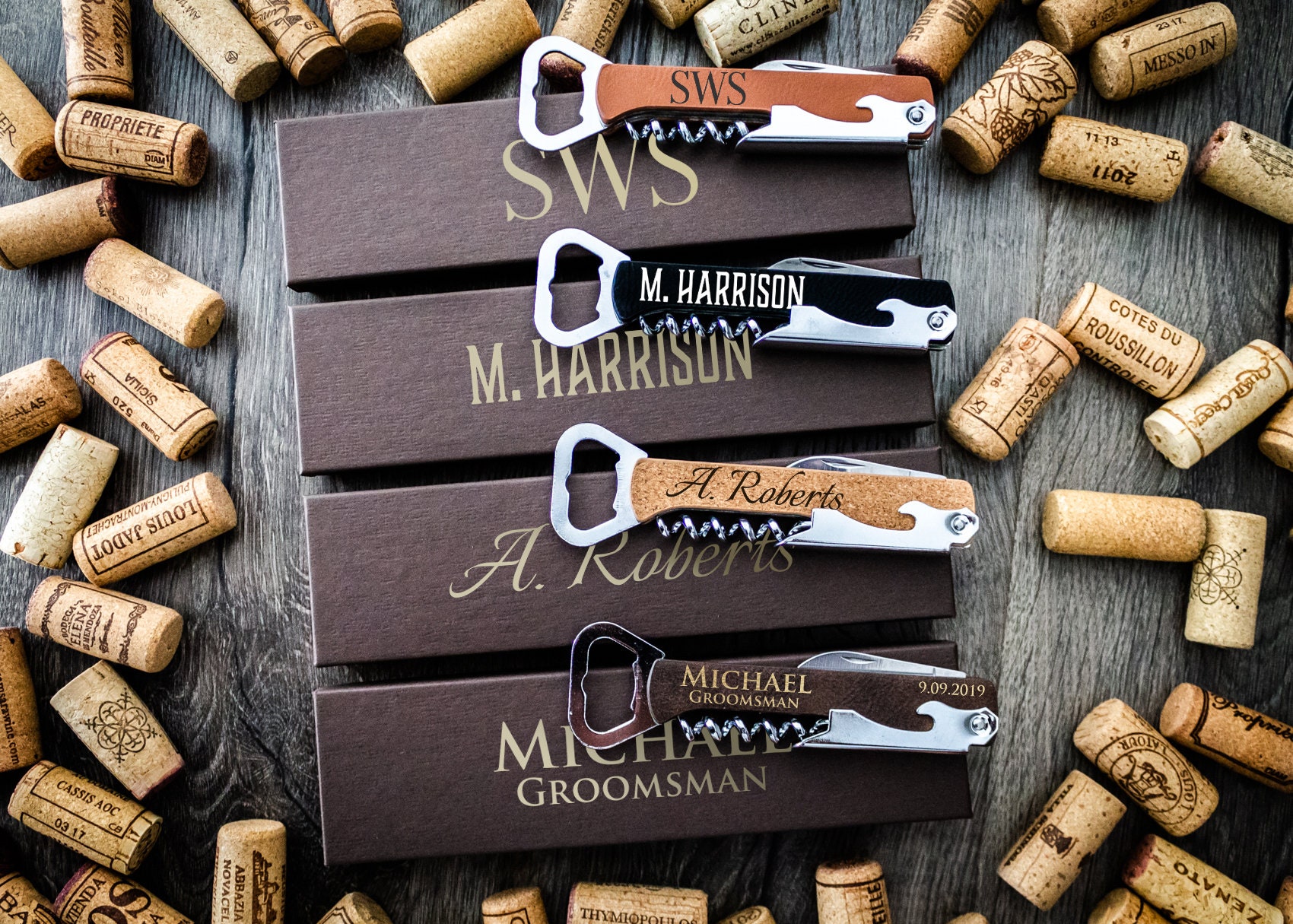 Custom Engraved Wine Corkscrew Bottle Opener. - Etsy
