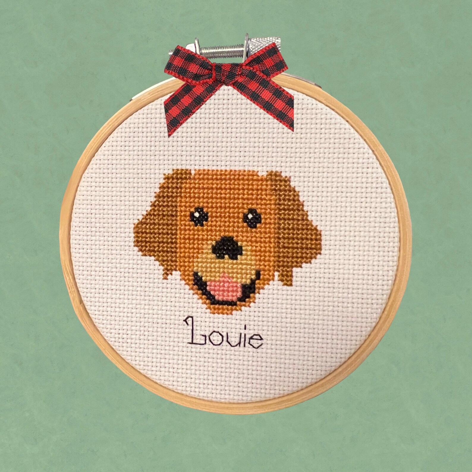 Custom Pet Cross Stitch Ornament - Etsy