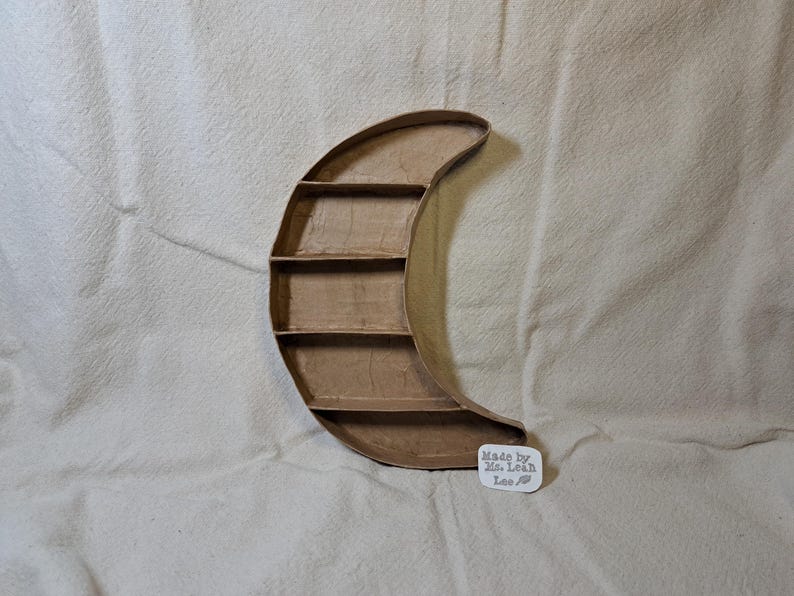 Crescent Moon Paper Mâché Wall Shelf - Etsy