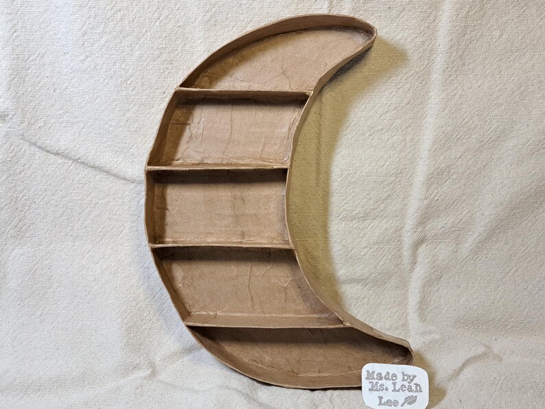 Crescent Moon Paper Mâché Wall Shelf - Etsy