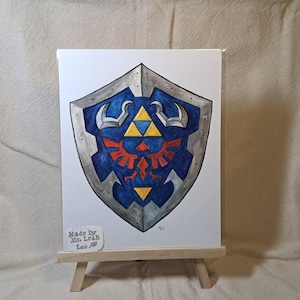 Hylian Shield - Zelda Fan Art Print 8"x10" - Etsy