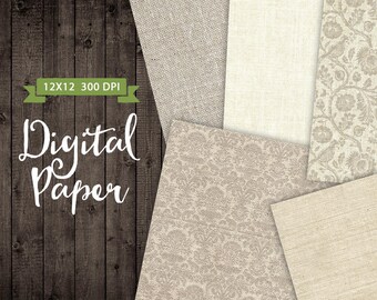 Burlap Printable Paper - Etsy