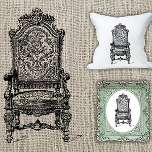 Digital Collage Sheet - 8 Antique Chairs - Edwardian Victorian Chairs ...