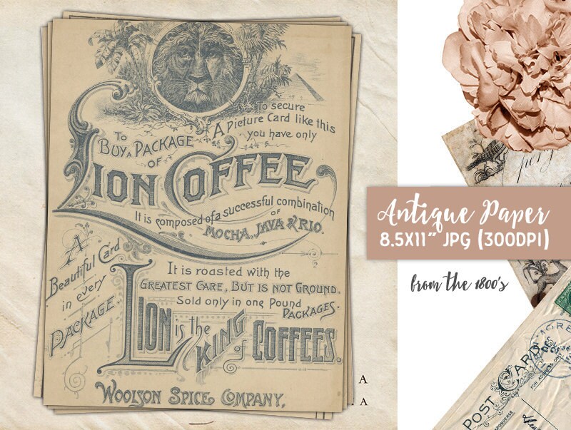 6 Antique Ads Paper Set Old Ads Digital Vintage Paper - Etsy