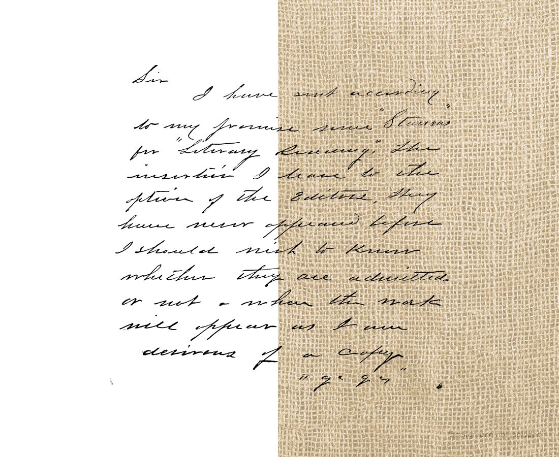 Digital Handwriting Antique Old Letter Printable Clipart Digital ...