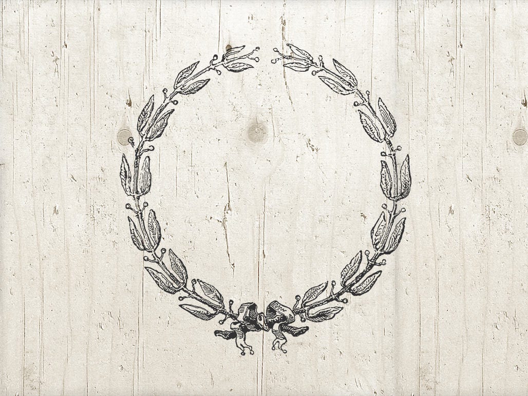 Vintage Laurel and Wreath Frame Vintage Antique Monogram Set | Etsy