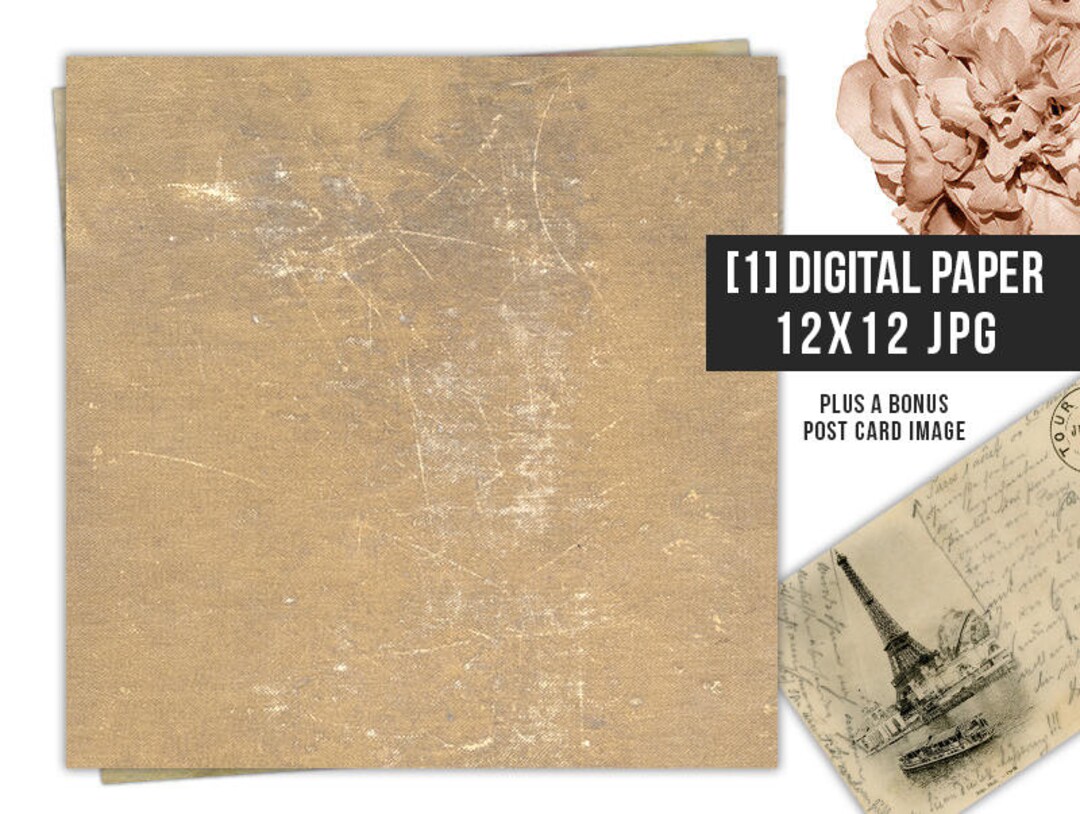 Antique Grunge Scrapbook Paper: Vintage Background (digital Download ...