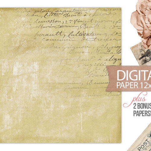 Digital Paper 12x12 Scrapbook Antique Background Paper Old - Etsy