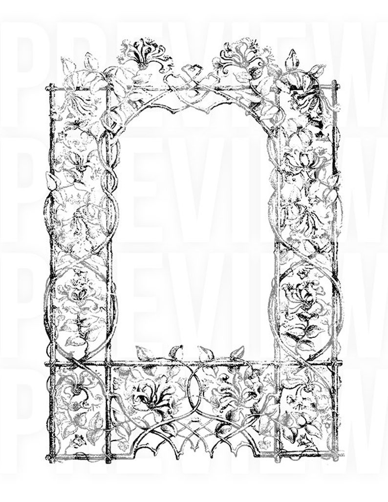Vintage Frame Digital Download Antique Ornate Frame Clipart Design ...