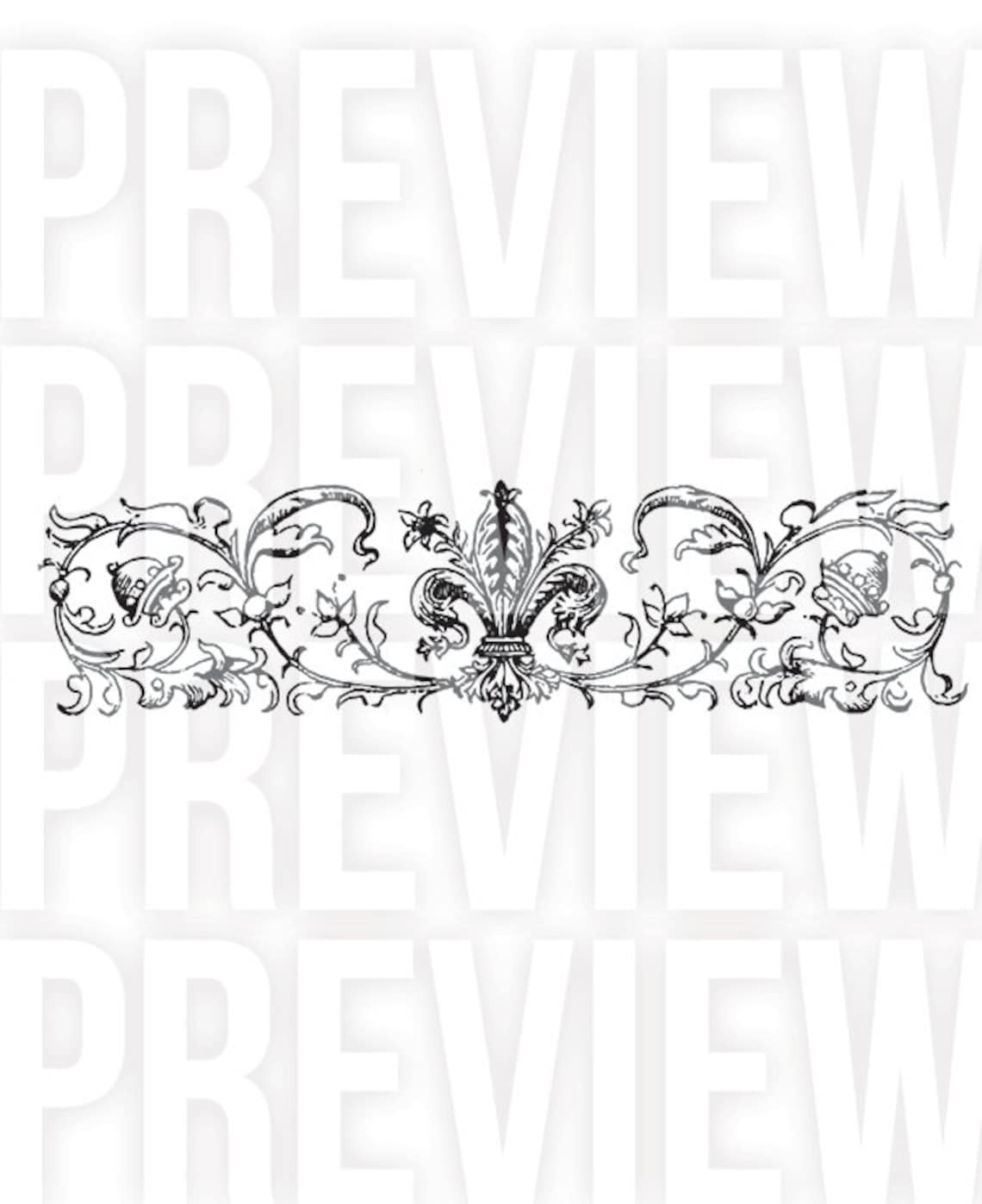 Vintage Border Clipart Digital Download Antique - Etsy