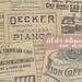 6 Antique Ads Paper Set - Old Ads - Digital Vintage Paper Background ...